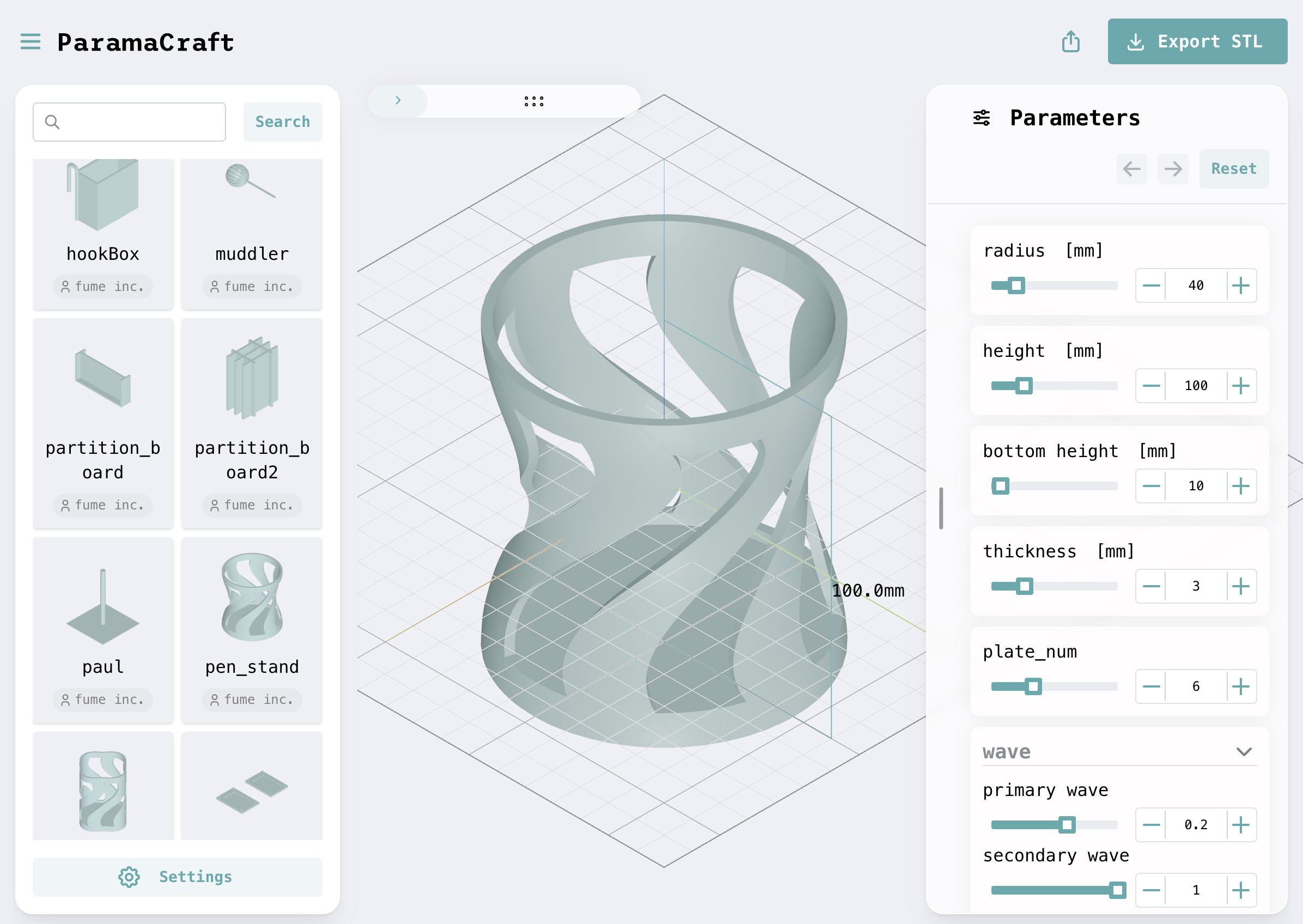 3Dデータが作れるブラウザツール「ParamaCraft」 | 3DP id.arts